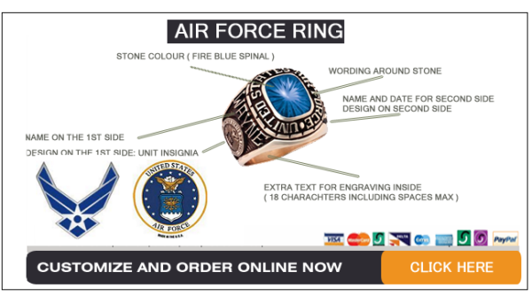 Airforce Rings | Air Force Rings | Gold Air Force Rings